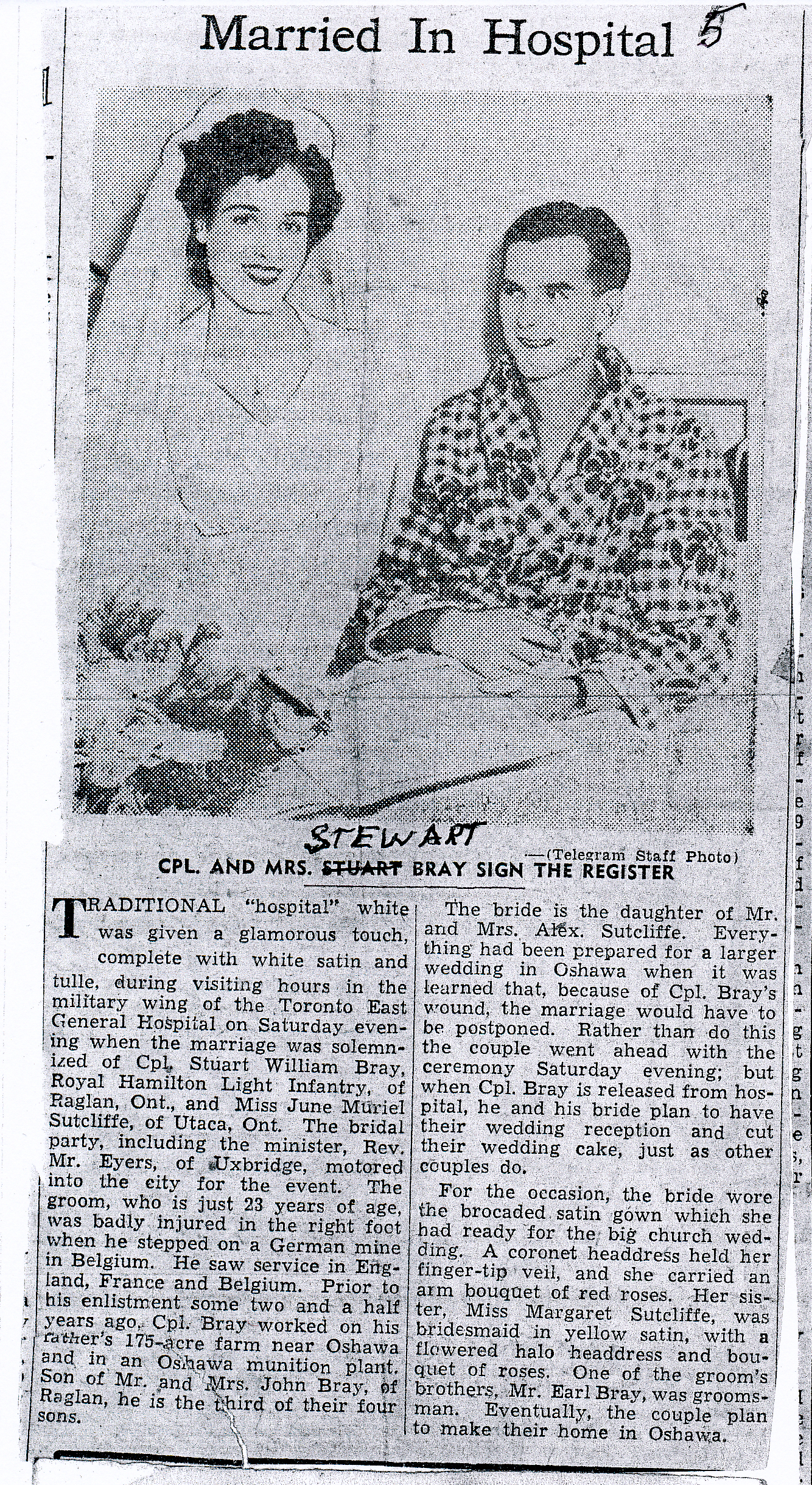 Stewart Bray | The Canadian Encyclopedia