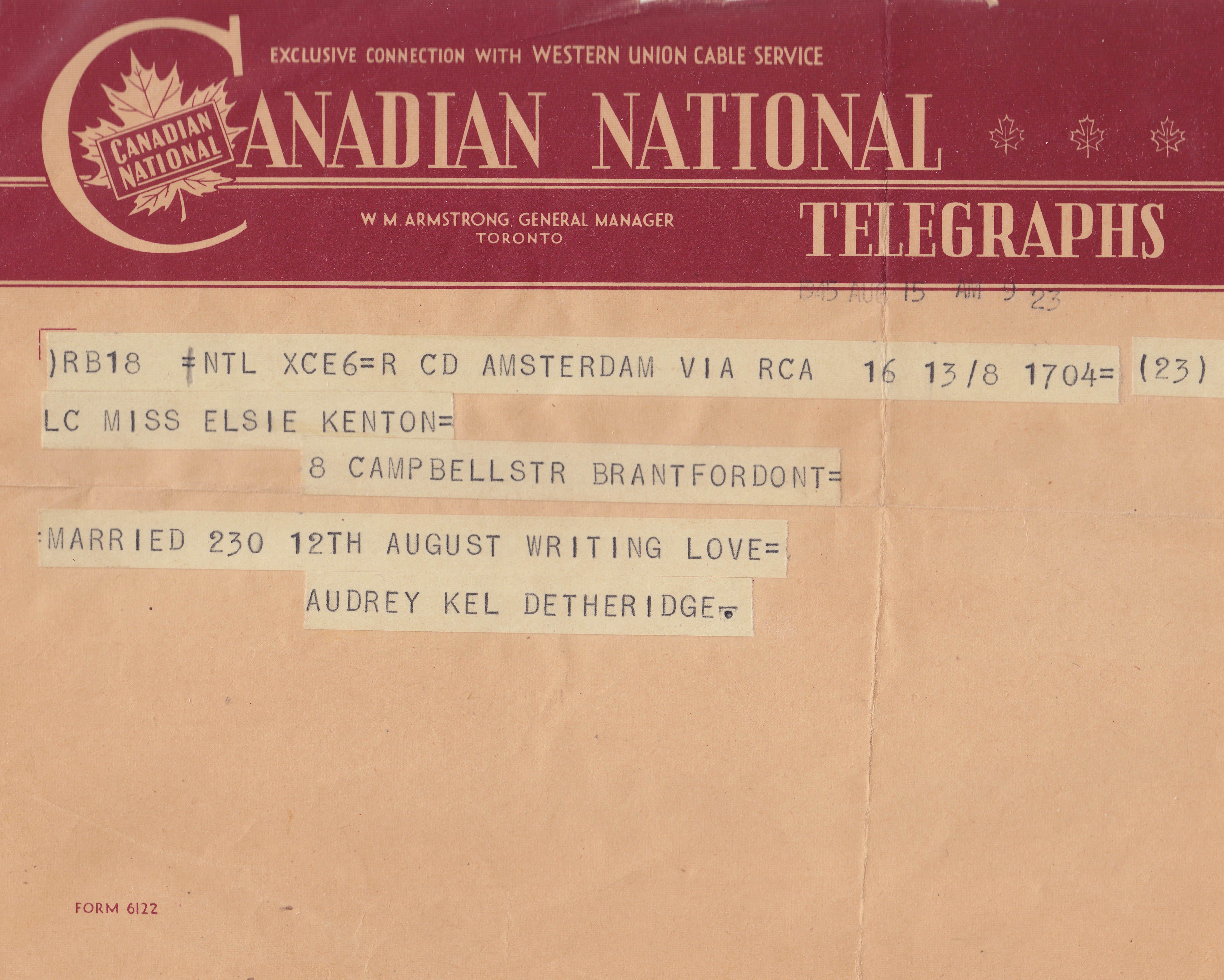 Audrey F. Detheridge (Primary Source) | The Canadian Encyclopedia