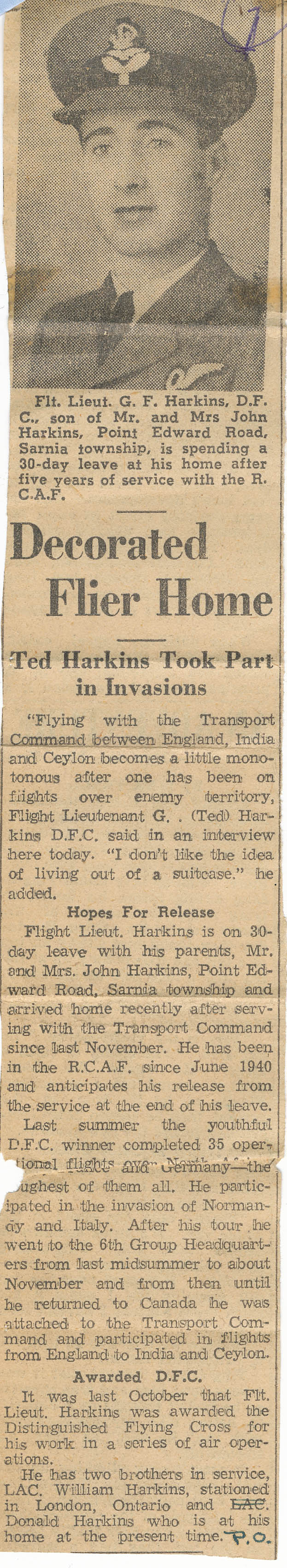 Gordon "Ted" Harkins | The Canadian Encyclopedia