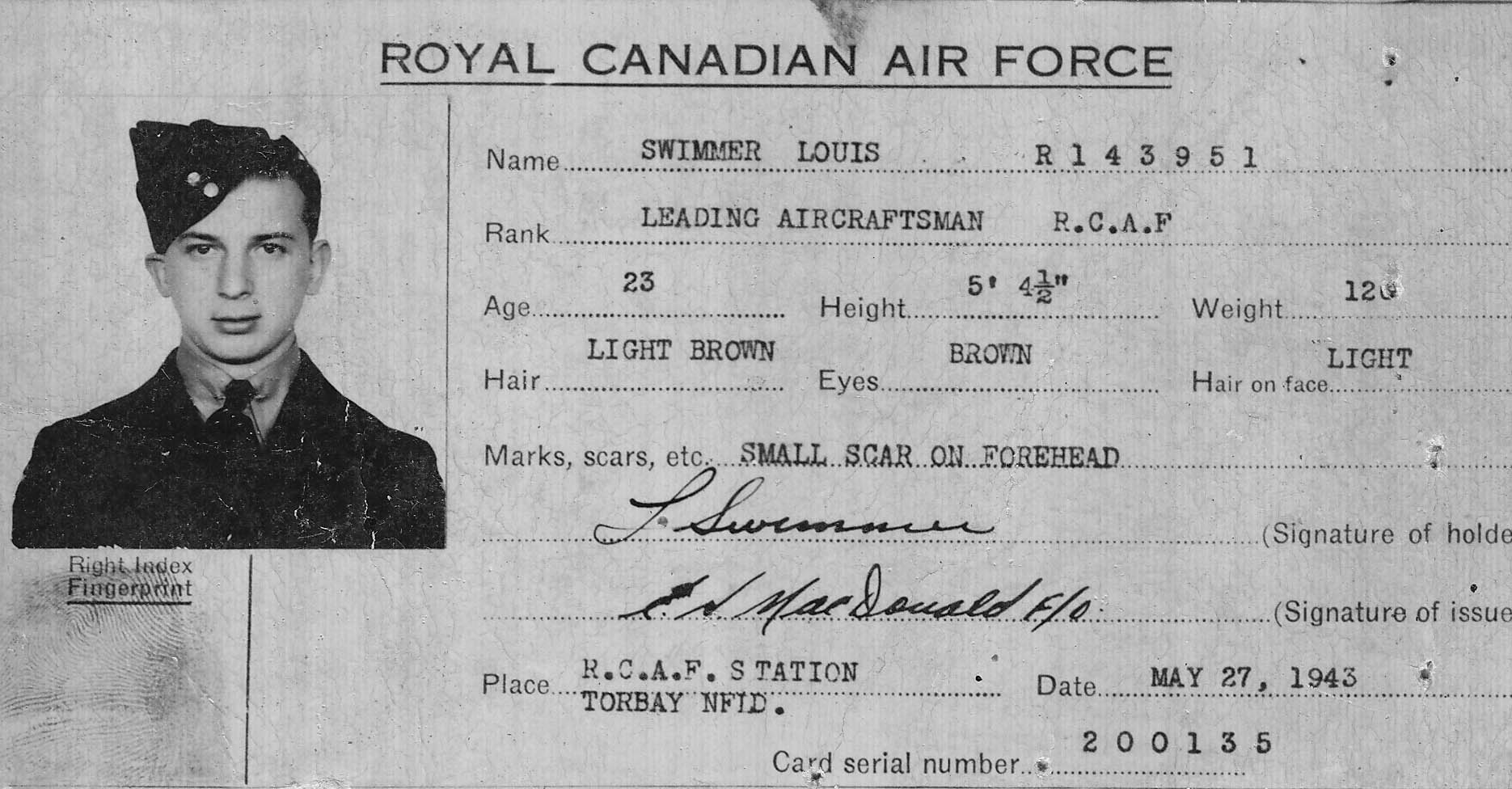 Louis Swimmer | The Canadian Encyclopedia