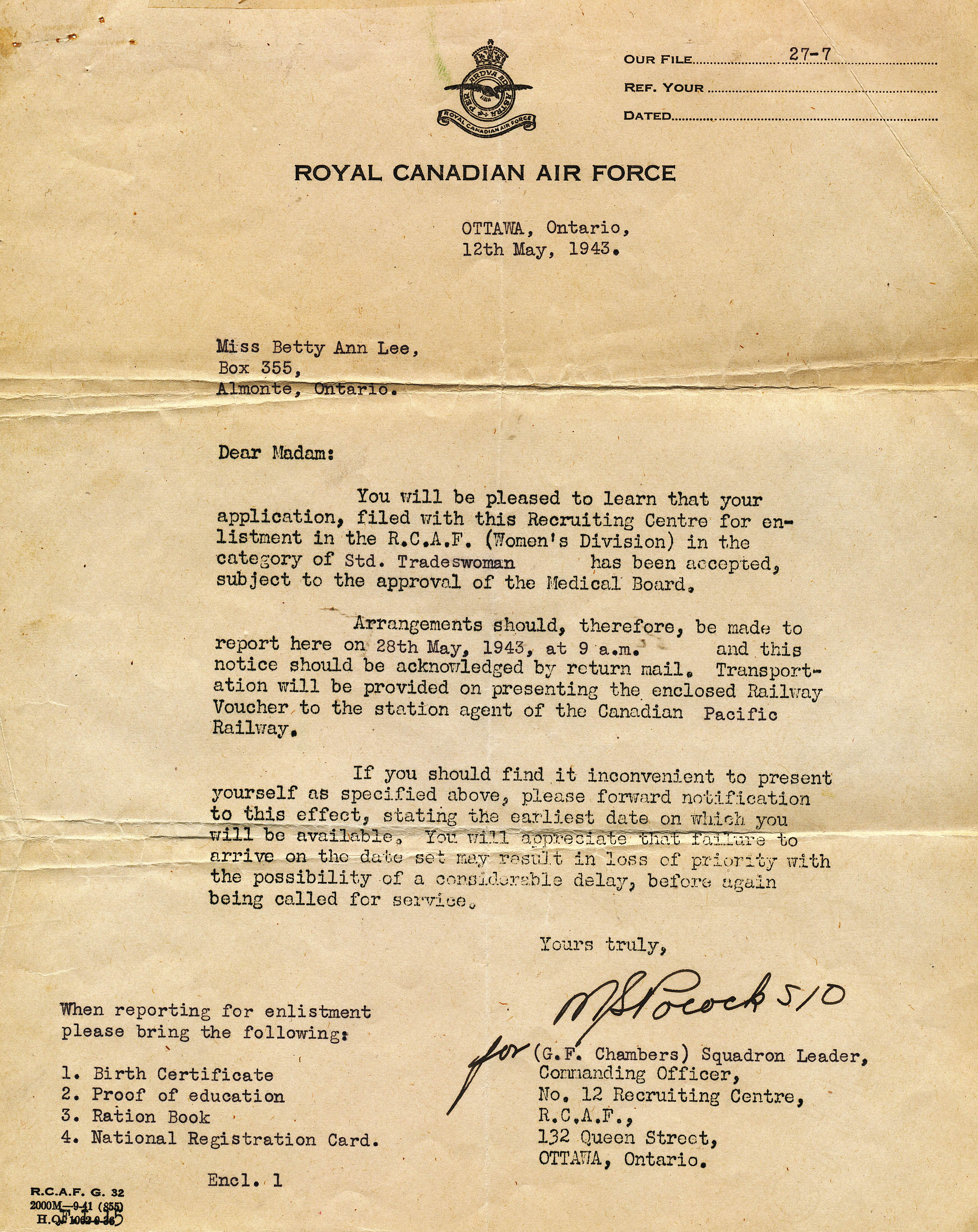 Betty Ann "Bugs" Jessup (Primary Source) | The Canadian Encyclopedia