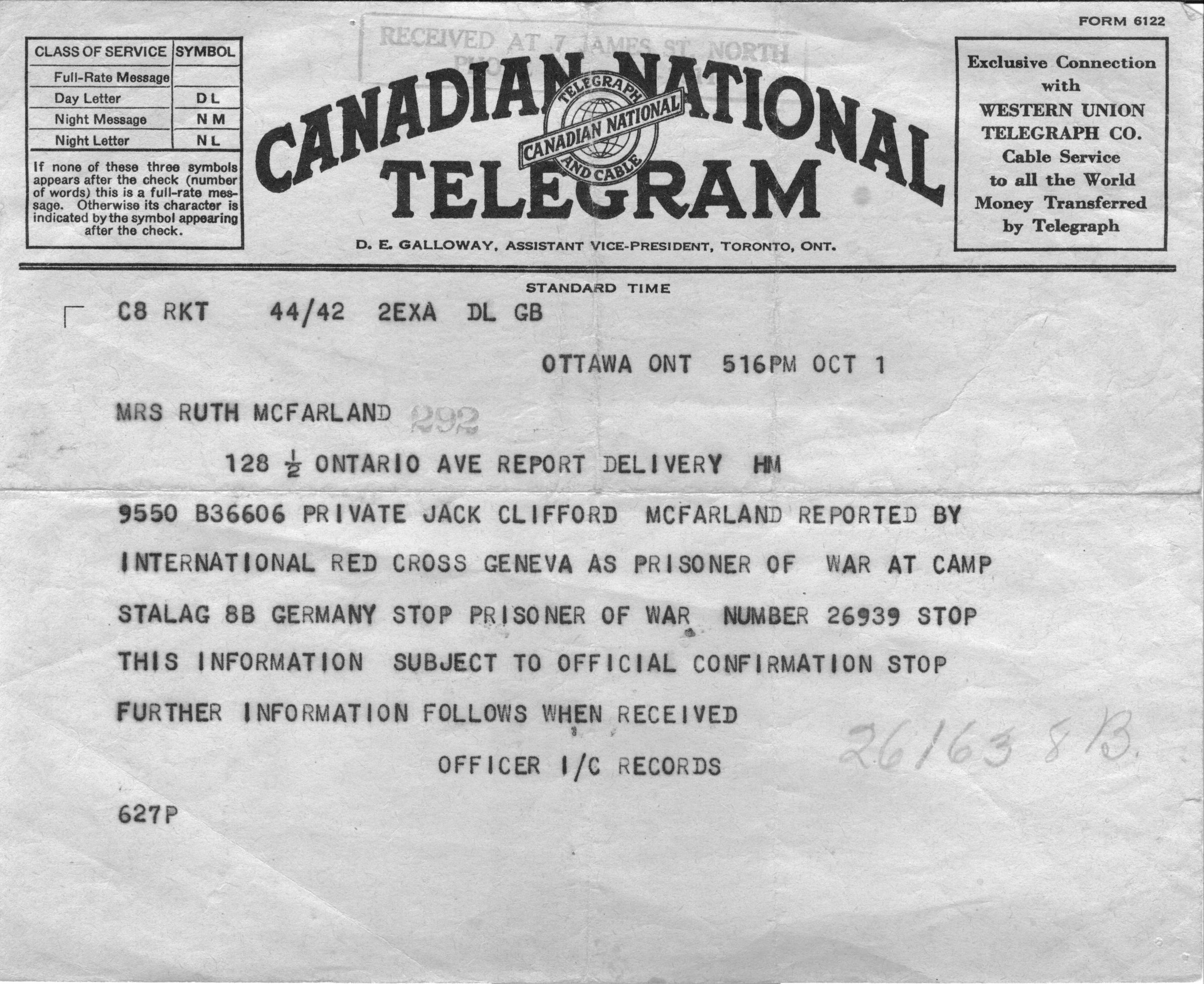 Jack Clifford McFarland | l'Encyclopédie Canadienne
