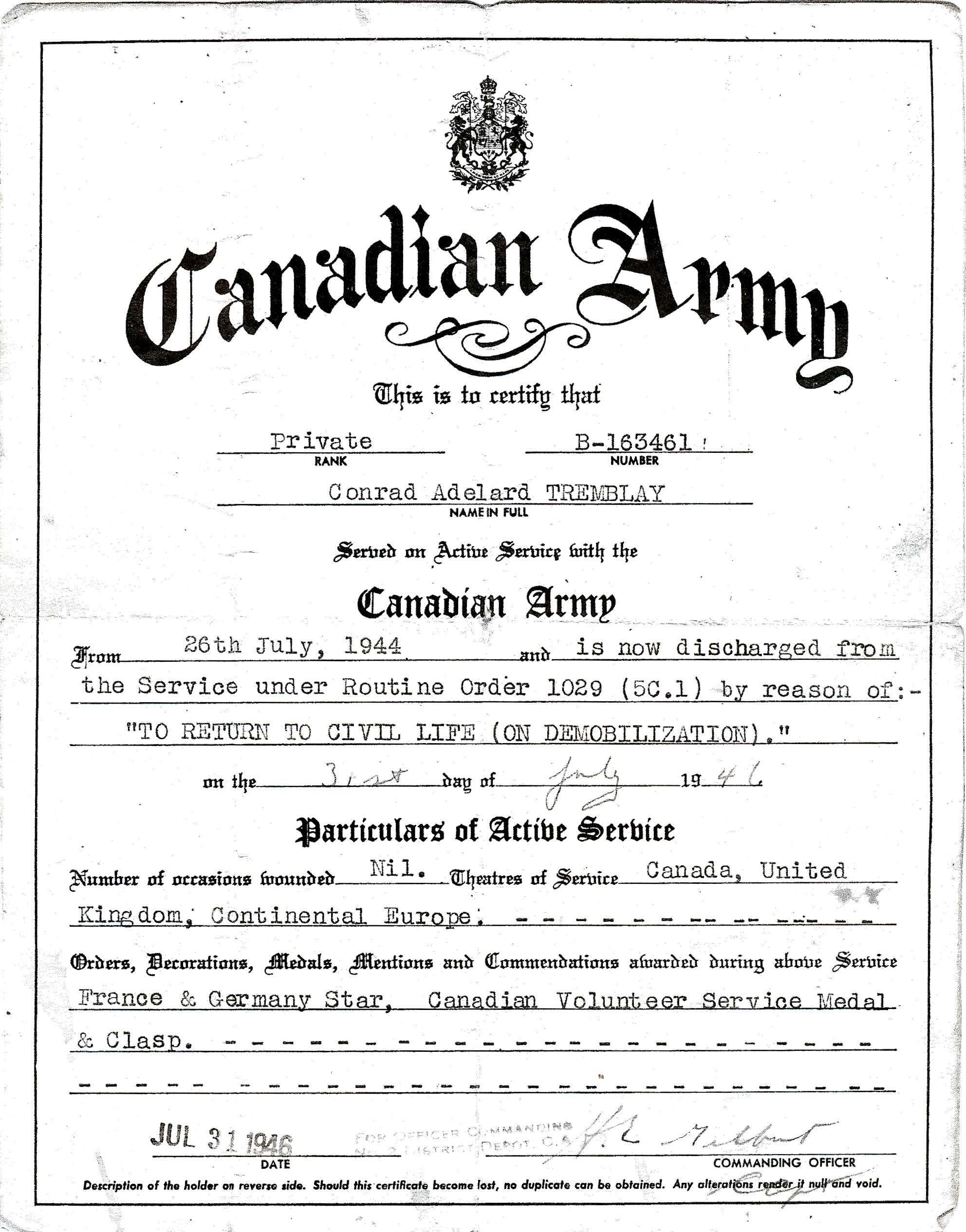 Conrad A. Tremblay | The Canadian Encyclopedia